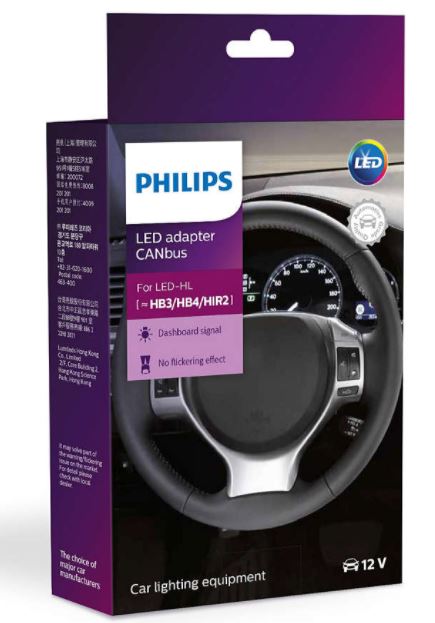 Philips LED CANBUS Adaptor Kit Suit HB3/HB4/HIR2 LED Head Lamps 12V ...