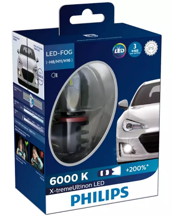Philips LED Fog Retro Fit Globe H8 H11 H16 12V 6200K — Nationwide Trade ...